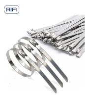 China 4.6*200mm Stainless Steel Cable Ties black or silver 304 Metal Cable Tie for sale