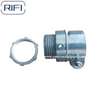 China Galvanized Steel Flexible Conduit Fittings Squeeze Connector Straight And 90 Degree for sale