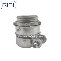 China Galvanized Steel Flexible Conduit Fittings Squeeze Connector Straight And 90 Degree for sale
