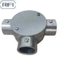 China RIFI EMT Junction Circular Box 4 Way 3 Way 2 Way Aluminum Die Cast for sale
