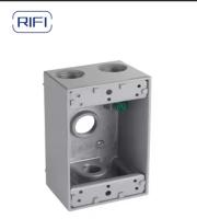 China Two Gang Deep Box With 5/7 Holes Weatherproof Outlets Box Outdoorelectrical Box for sale