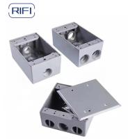 China Two Gang Deep Box With 5/7 Holes Weatherproof Outlets Box Outdoorelectrical Box for sale