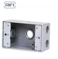 China Two Gang Deep Box With 5/7 Holes Weatherproof Outlets Box Outdoorelectrical Box for sale