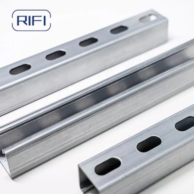 China 41x 41 Galvanized Slotted Unistrut Channel 10 Ft Steel Strut Channel for sale