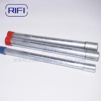 China BS4568 HDG Electrical GI Cable Conduit With Metric Thread Steel Coupler & Colored Plastic Cap for sale