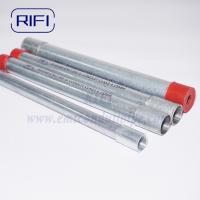 China BS4568 HDG Electrical GI Cable Conduit With Metric Thread Steel Coupler & Colored Plastic Cap for sale