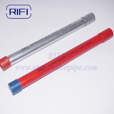 China Red  Color Coated  25mm BS4568 / BSEN 61386 Class 3 GI Metal Cable Conduit for sale