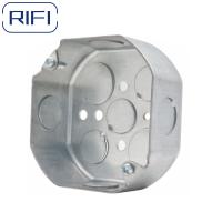 China Custom Electrical Conduit Boxes Steel Box Octagon With Raised Ground Screw for sale