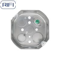 China 4 Inch Electrical Conduit Boxes Silver Octagon Steel Box Cover for sale