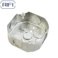 China 4 Inch Electrical Conduit Boxes Silver Octagon Steel Box Cover for sale