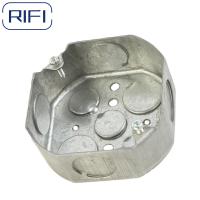 China 4 Inch Electrical Conduit Boxes Silver Octagon Steel Box Cover for sale
