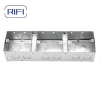 China Rifi European Metal Install Box Wall Switch 1+1 Electrical 2 Gang Metal Smart Home Socket Case Iron Wall Box Enclosure for sale