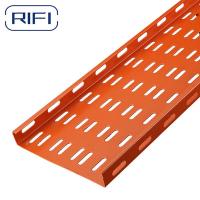 China Powder Coated Cable Tray System Galvanized Steel Perforated Cable Tray for sale