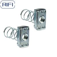 China Silver Carbon Steel Unistrut Pring Nut With Customise Hole Size for sale