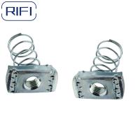 China Silver Carbon Steel Unistrut Pring Nut With Customise Hole Size for sale