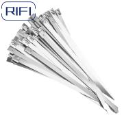 China RIFI Naked 316 Stainless Steel Ball Self-lock Cable Tie 4.6x200mm for sale