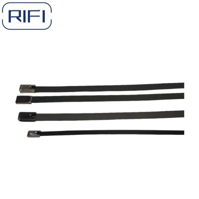 China RIFI Full PVC Coated Stainless Steel 316 Cable tie for sale