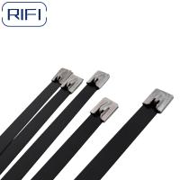 China Stainless Steel 304,316 All Epoxy Coated Stainless Steel Ball Lock Type Cable Tie for sale