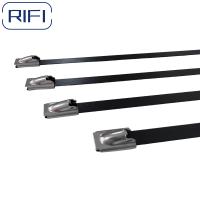 China Ss.316 Epoxy Coated Stainless Steel Ball Lock Type Cable Tie for sale