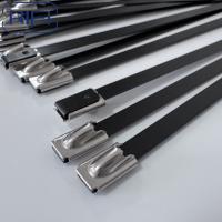 China Ss.316 Epoxy Coated Stainless Steel Ball Lock Type Cable Tie for sale