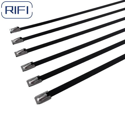 China Ss.316 Epoxy Coated Stainless Steel Ball Lock Type Cable Tie for sale