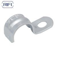 China Galvanized Steel Saddle Clamp One Hole EMT Conduit Strap 1/2
