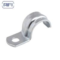 China Galvanized Steel Saddle Clamp One Hole EMT Conduit Strap 1/2