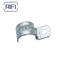 China Galvanized Steel Saddle Clamp One Hole EMT Conduit Strap 1/2