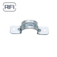 China Galvanized EMT Conduit Strap Two-Hole Steel Strap for Wall Mount 1/2