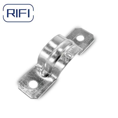 China Galvanized Steel EMT Conduit Strap Two-Hole Strap for Wall Application 16mm-50mm for sale