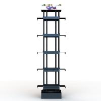 China 20 Shoes 360 Rotating Shoe Rack With 4 Sides And Metal Shelves for sale