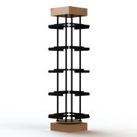 China 20 Shoes 360 Rotating Shoe Rack With 4 Sides And Metal Shelves for sale
