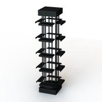 China 20 Shoes 360 Rotating Shoe Rack With 4 Sides And Metal Shelves for sale