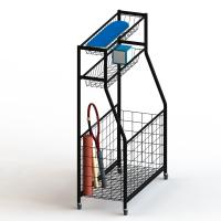 China 3 Tier Metal Sporting Goods Storage Rack In Garage Storage Stand for sale