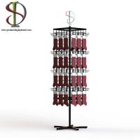 China 4 Sides Wire Grid Metal Floor Display Stands Modern Fashion Style for sale