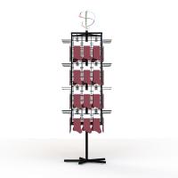 China 4 Sides Wire Grid Metal Floor Display Stands Modern Fashion Style for sale