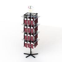 China 4 Sides Wire Grid Metal Floor Display Stands Modern Fashion Style for sale
