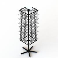 China 4 Sides Wire Grid Metal Floor Display Stands Modern Fashion Style for sale