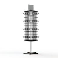 China 4 Sides Wire Grid Metal Floor Display Stands Modern Fashion Style for sale