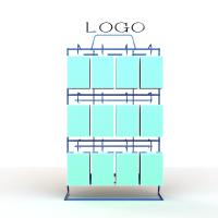 China Wire Hooks OEM Metal Table Top Display Stands With Back Locker And Top Logo for sale