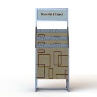 China Adjustable Feet Floor Display Rack Double Sided Carpet Rug Door Mats Retail for sale