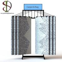 China Swing Metal Carpet Flooring Display Rack 6 - 12 Rugs for sale