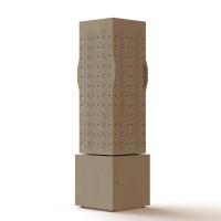 China Shop Eyewear Oem Wooden Retail Display Stands 4 Sides Mdf Flooring With Rotating Base for sale