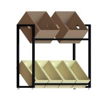 China Grocery Store Adjustable Feet Beverage Display Stand / Rack L106 X D32 X H85cm for sale