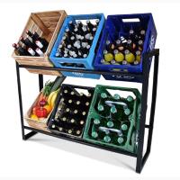 China Grocery Store Adjustable Feet Beverage Display Stand / Rack L106 X D32 X H85cm for sale