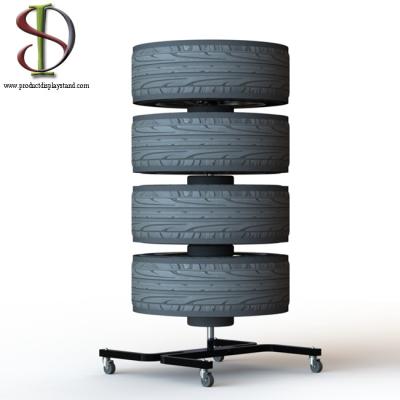 China Garage Rolling Oem Tire Storage Rack For Automobile Repair Factory for sale