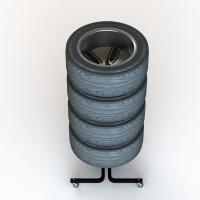 China Garage Rolling Oem Tire Storage Rack For Automobile Repair Factory for sale