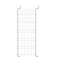 China Door Back Barber Shop 6Layers Wig Display Stand Wall Mount Metal for sale