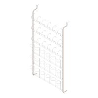 China Door Back Barber Shop 6Layers Wig Display Stand Wall Mount Metal for sale