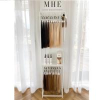 China Wig Mannequin Head Welded OEM Metal Floor Display Stands With Two Cross Bars for sale